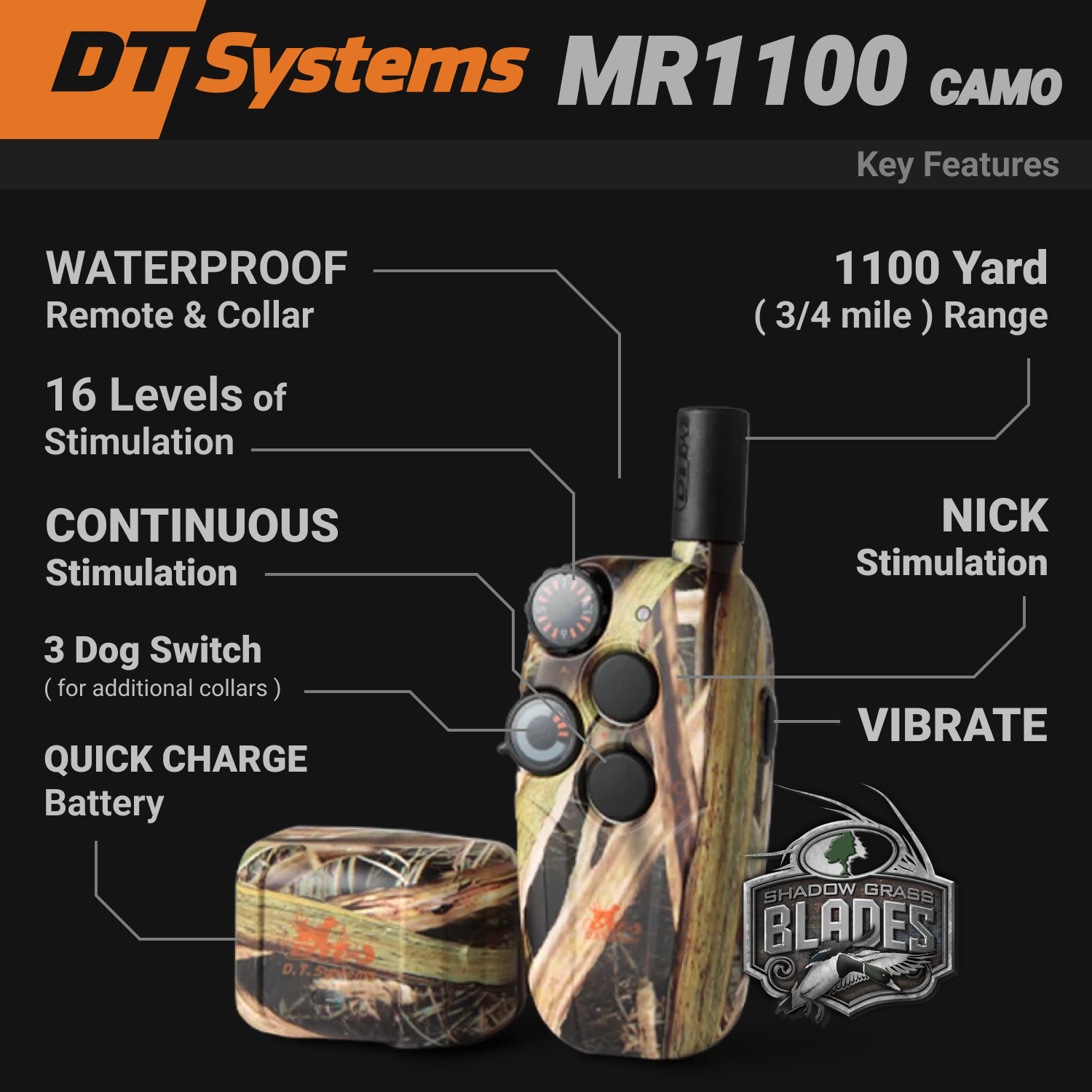 DT Systems Master Retriever 1100 Camo e collar (MR1100 CAMO)