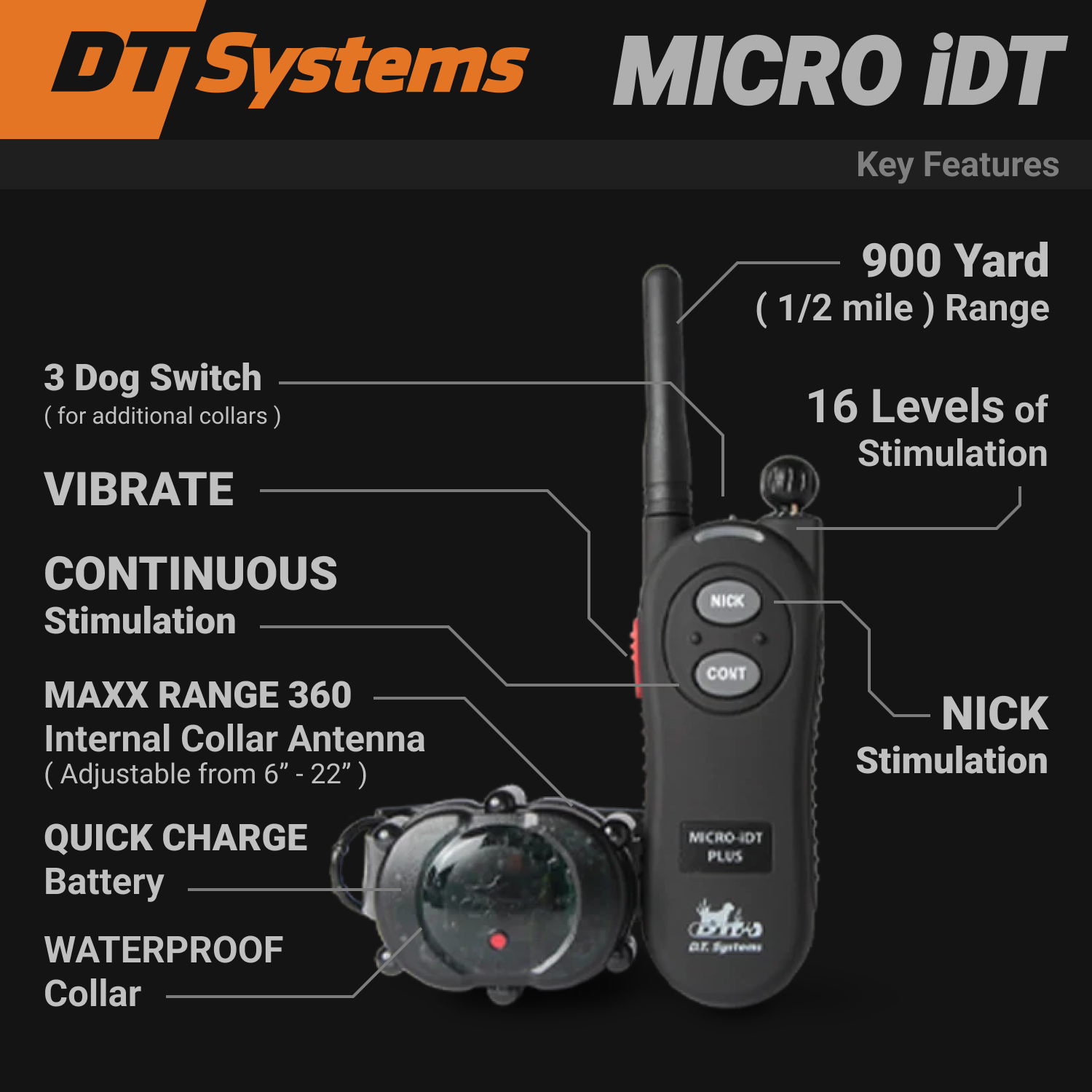 DT Systems MICRO iDT Compact e collar (IDT PLUS)
